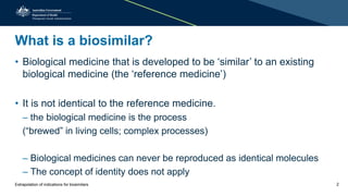 Extrapolation of indications for biosimilars | PPT