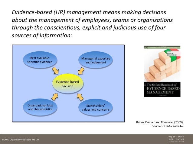 Evidence-Based HR Management: What is it and what can we do about it?