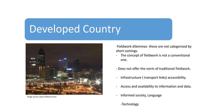 Presentation fieldwork developed and developing countries | PPT