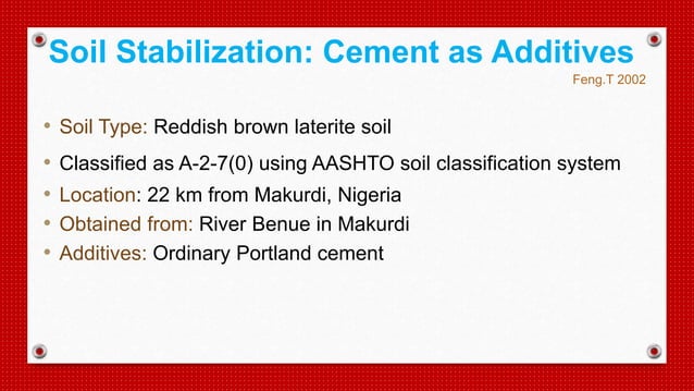 SOIL STABILIZATION USING LIME AND CEMENT | PPTX | Gardening | Home & Garden