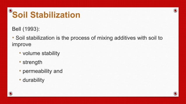 SOIL STABILIZATION USING LIME AND CEMENT | PPTX | Gardening | Home & Garden