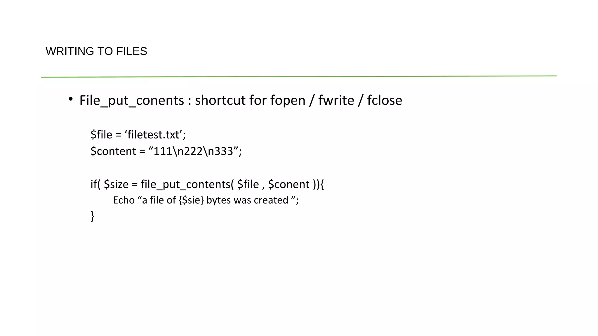 Filing system in PHP | PPT