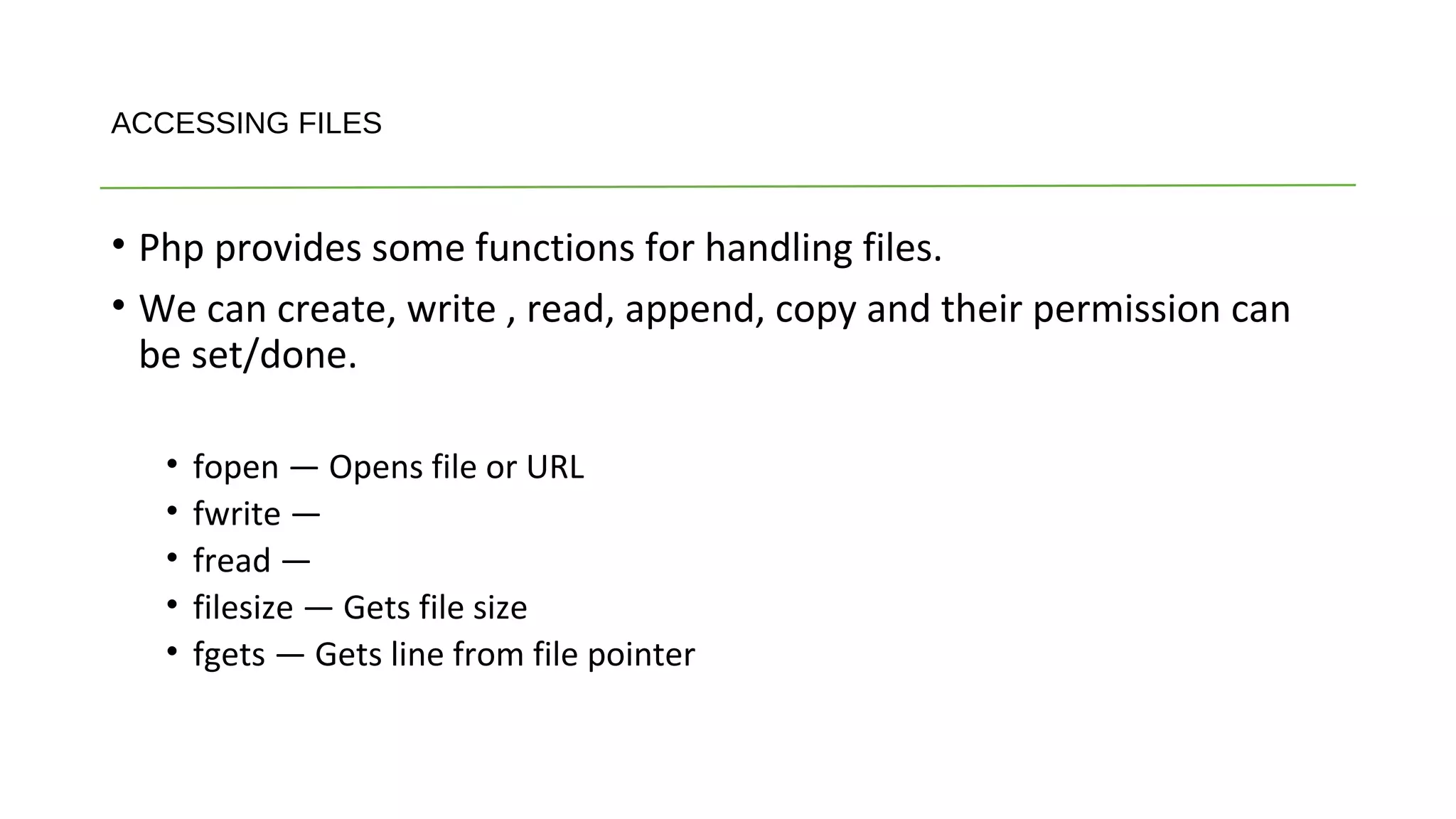 Filing system in PHP | PPT