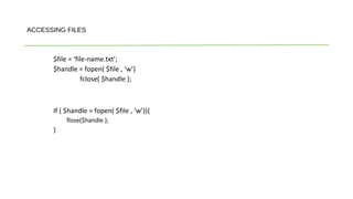 Filing system in PHP | PPT