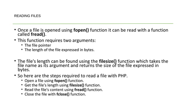 Filing system in PHP | PPT