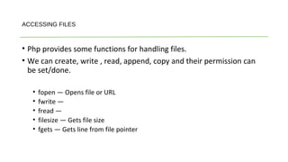 Filing system in PHP | PPT