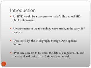 Holographic Versatile Disc - Seminar | PDF