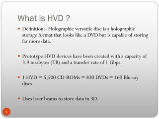 Holographic Versatile Disc - Seminar | PDF