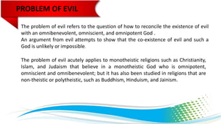 Existence of God and Problem of Evil | PPT