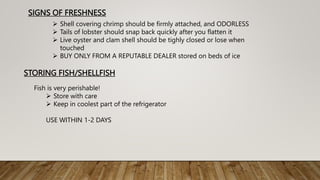 Presentation-FISH-AND-SHELLFISH for cookery nc ii.pptx | Cooking | Food ...