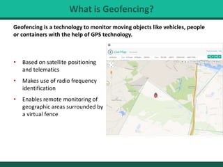 Geofencing & Fleet Management | PPTX | Auto Navigation Systems | Auto Technology