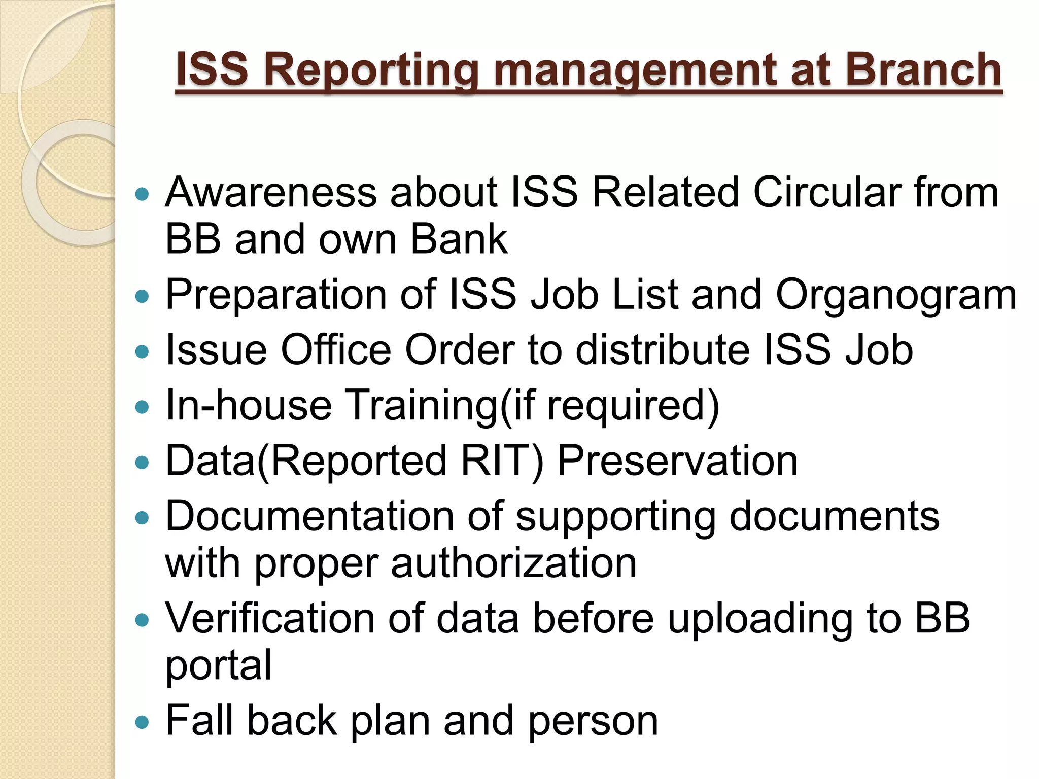 Presentation for-Managers-on-ISS-Reporting | PPTX