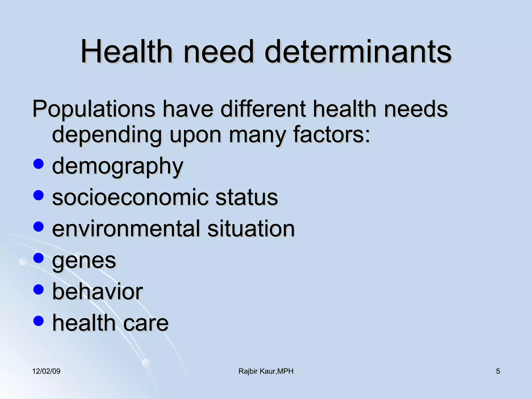 Health Need Assessment | PPT