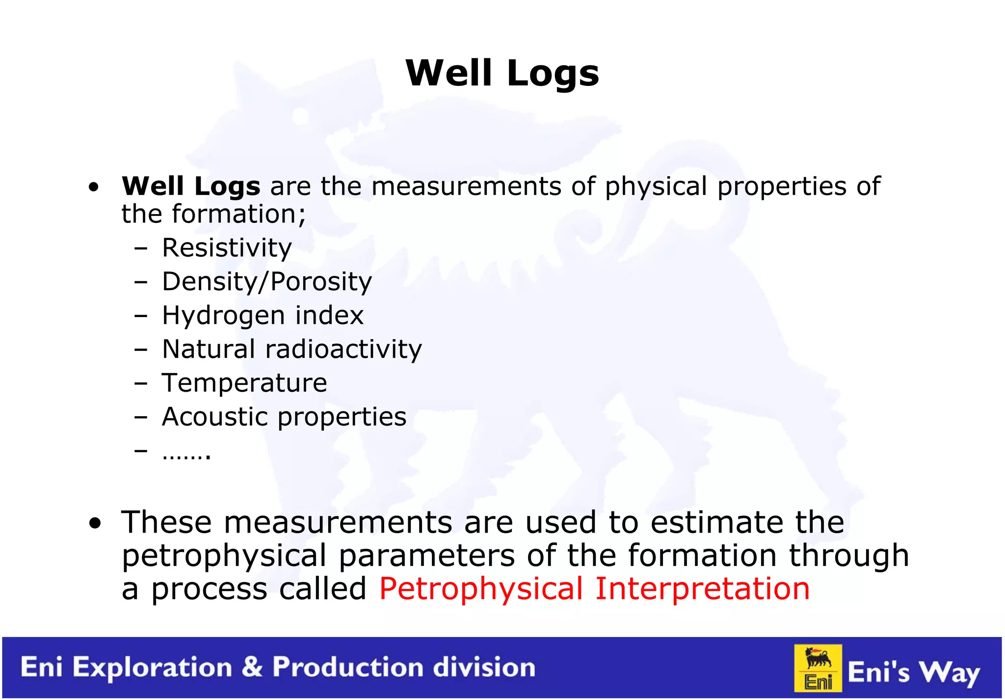 Presentation-Formation_Evaluation by well logging _ENI.pdf