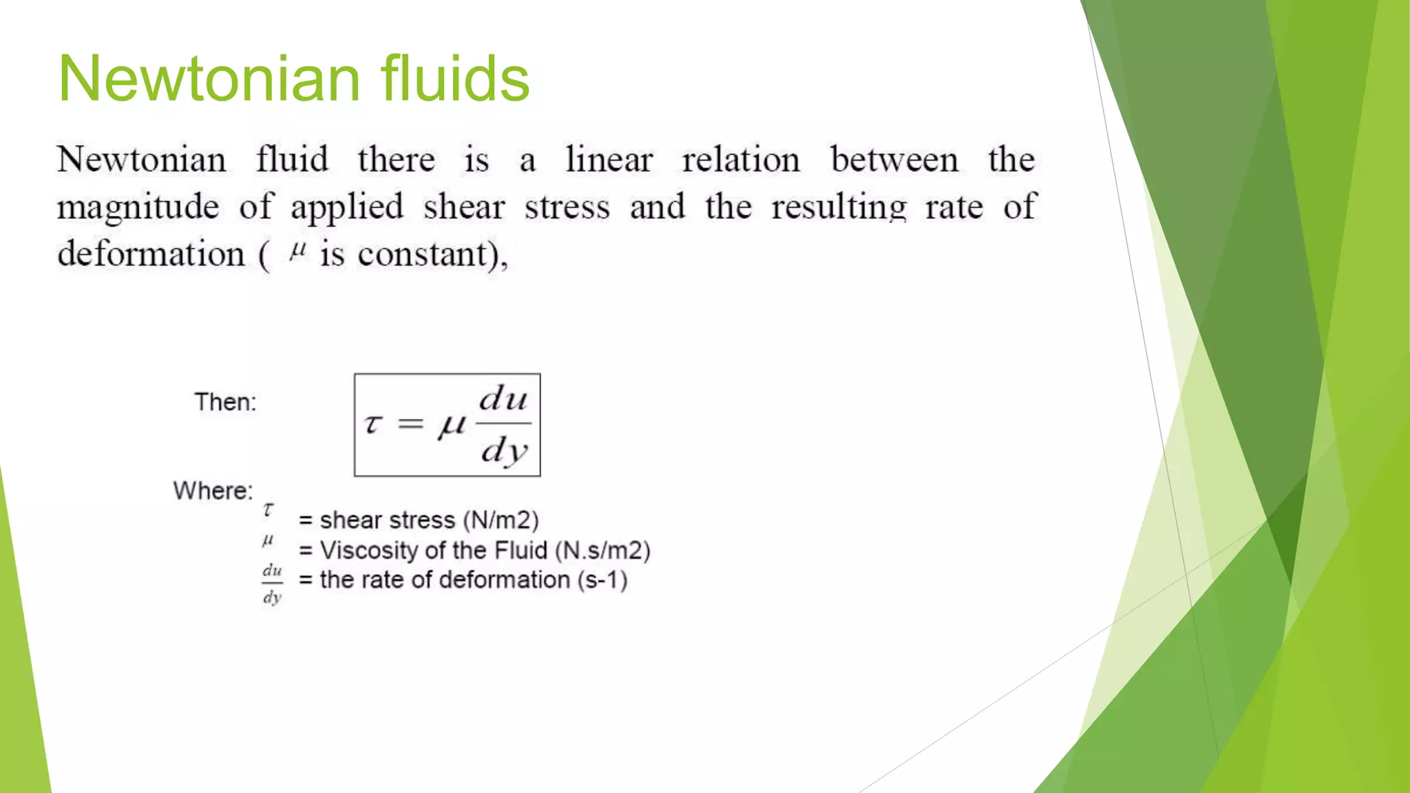 Presentation - newtonian and non-newtoian fluids | PPTX