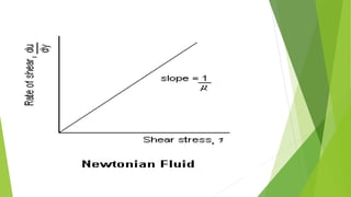 Presentation - newtonian and non-newtoian fluids | PPTX