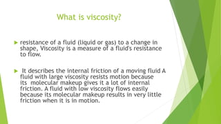 Presentation - newtonian and non-newtoian fluids | PPTX