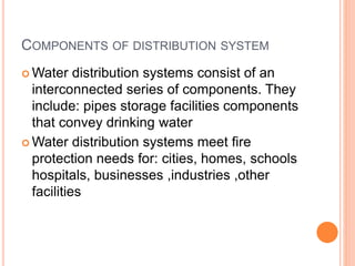 Presentation - water distribution system | PPTX | Water Services | Home ...