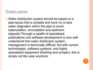 Presentation - water distribution system | PPTX