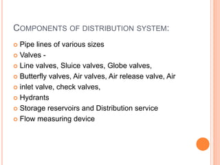 Presentation - water distribution system | PPTX