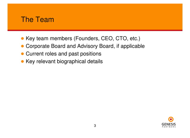 Genesis Partners Presentation Template | PPT