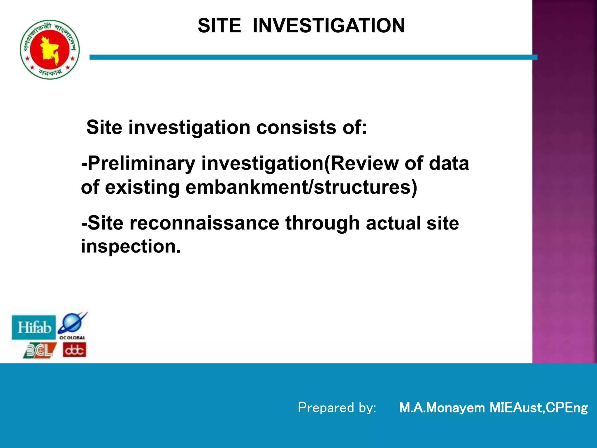 Presentation geotechnical investigation | PPTX