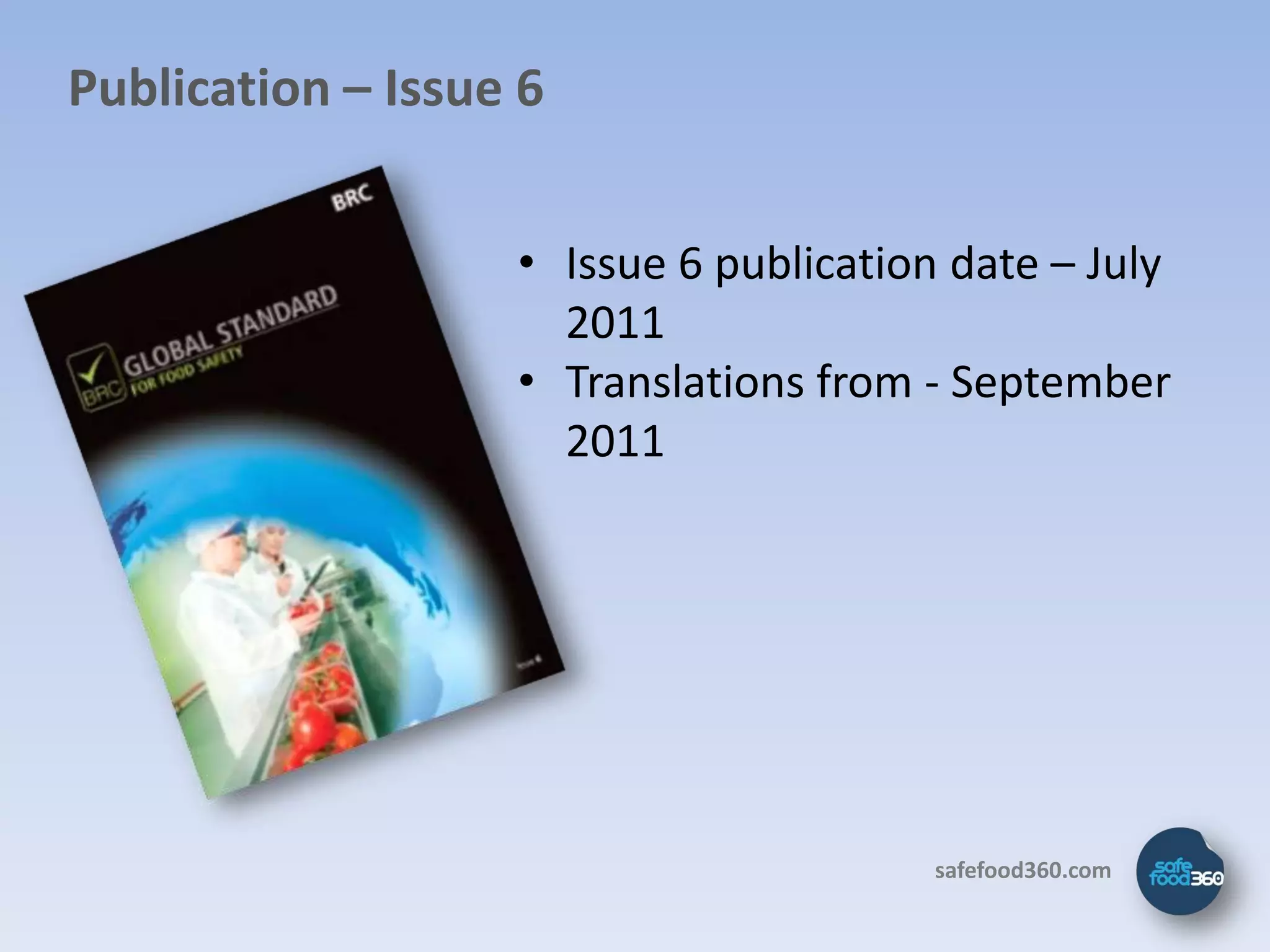 Presentation - G Howlett - BRC Issue 6 Seminar | PPTX