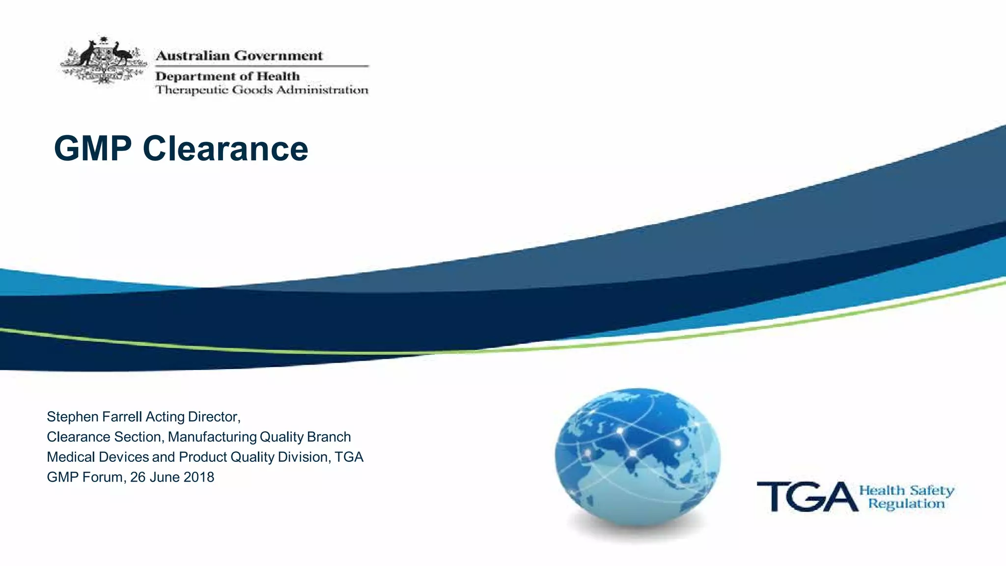 Presentation GMP clearance | PDF