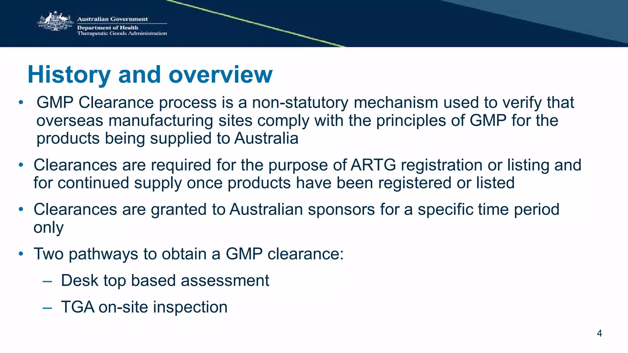 Presentation GMP clearance | PDF