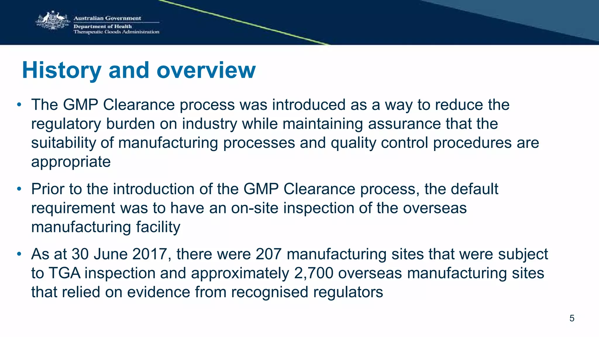 Presentation GMP clearance | PDF