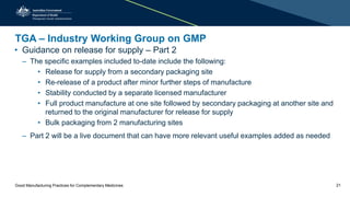 Good manufacturing practices for complementary medicines | PPT