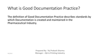 Good Documentation Practices ppt | PPTX