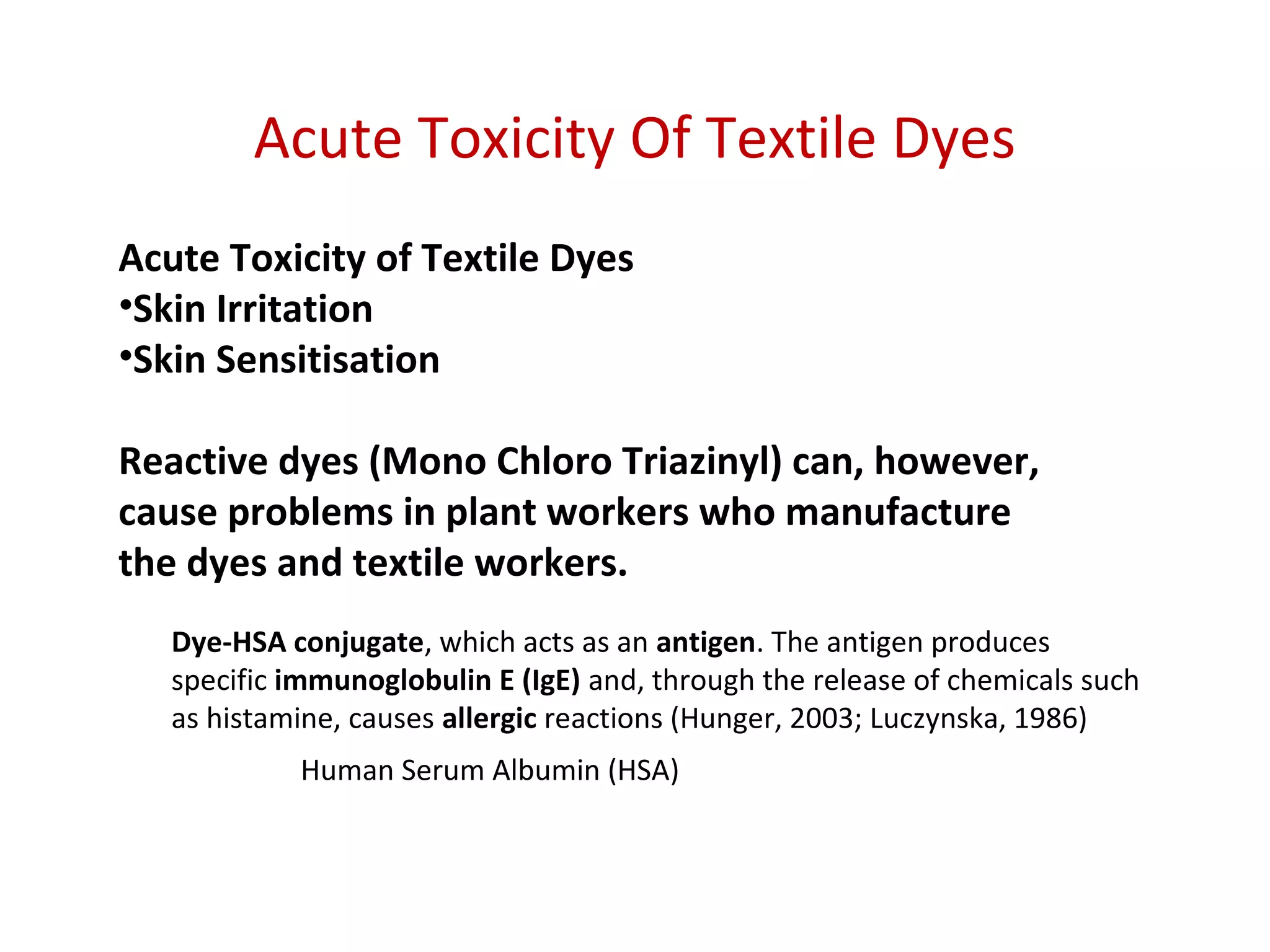 Textile processing toxicity and health hazard. Green Environment Ideas ...