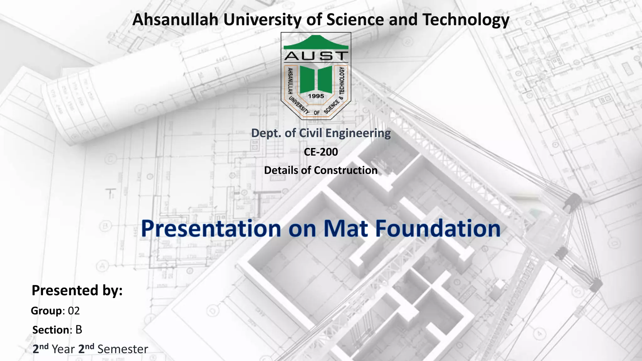 Presentation on Mat Foundation | PPT