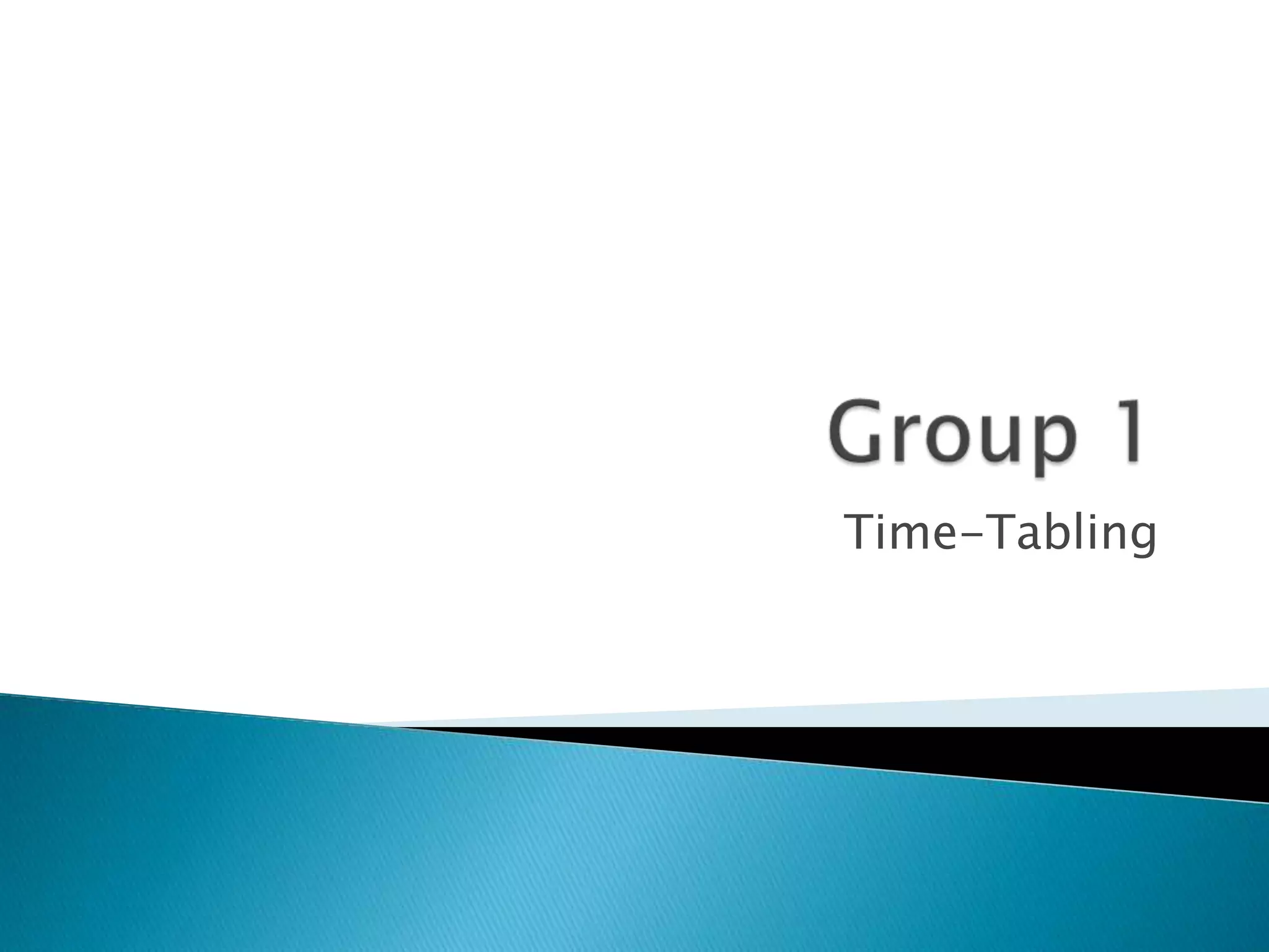 Group 1 PowerPoint Presentation - Master Schedule | PPTX