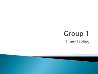 Group 1 PowerPoint Presentation - Master Schedule | PPTX
