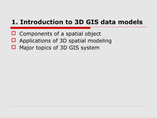 A Comparative Survey of 3D GIS Models | PPT