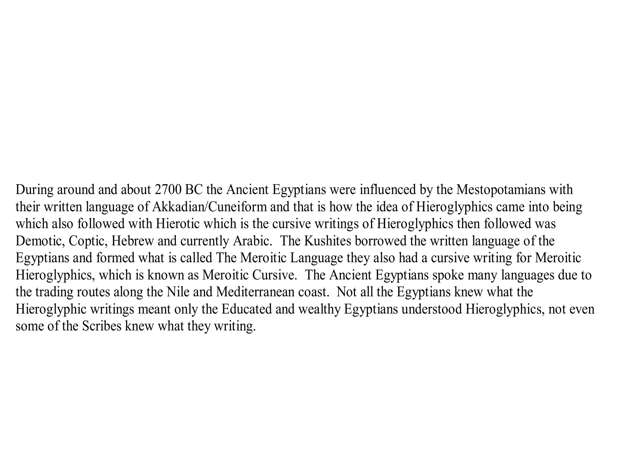 Presentation Hieroglyphics | PPT