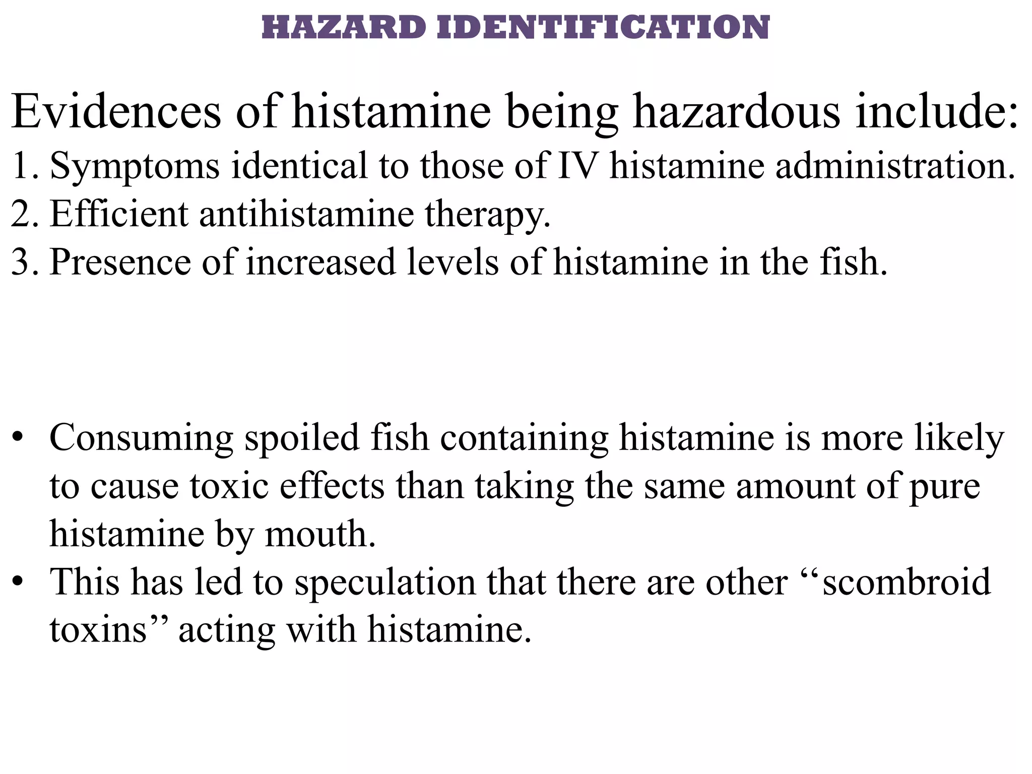 Presentation Histamine Poisoning by Bacteria- Seminar in Agricultural ...