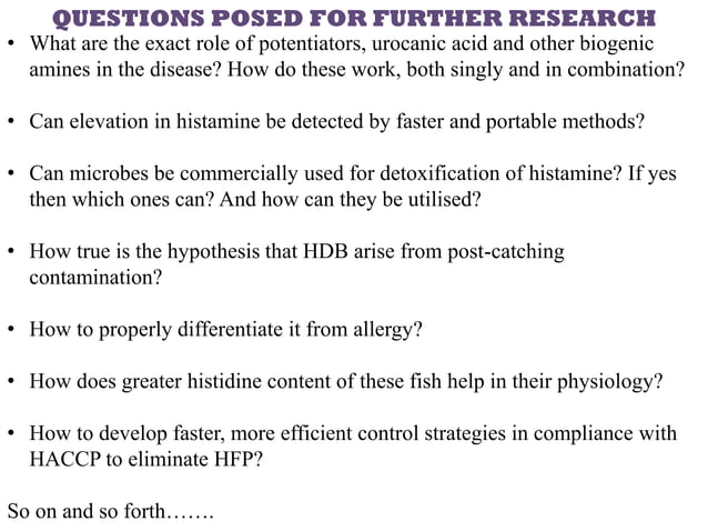 Presentation Histamine Poisoning by Bacteria- Seminar in Agricultural ...