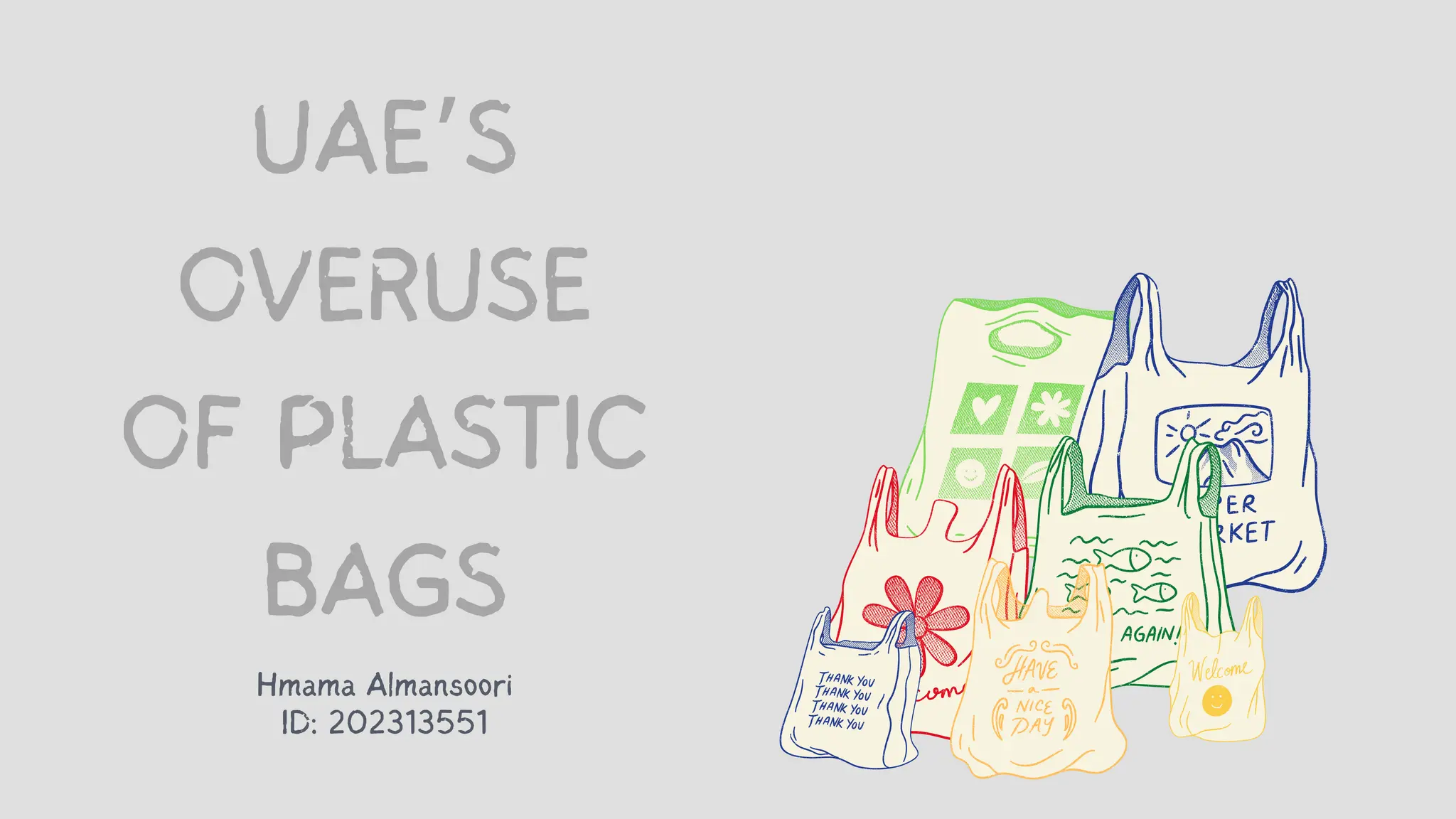 UAE overuse of plastic bags, Hmama Almansoori, 202313551 | PPT