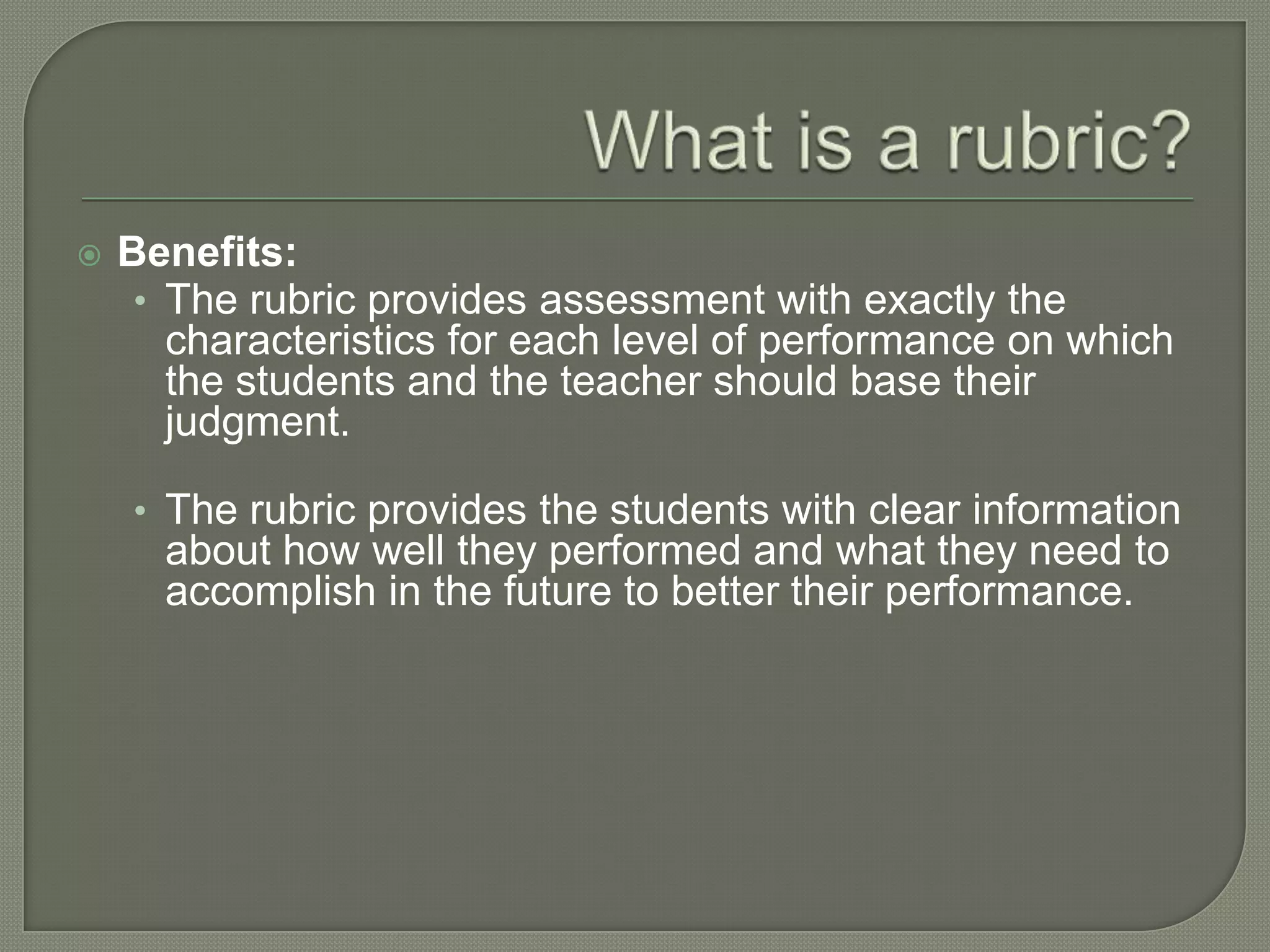Presentation how to design rubrics | PPTX