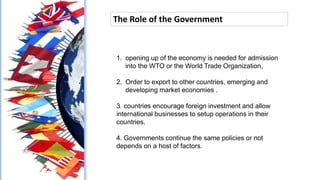 “ROLE OF GOVERNMENT IN INTERNATIONAL TRADE” | PPTX