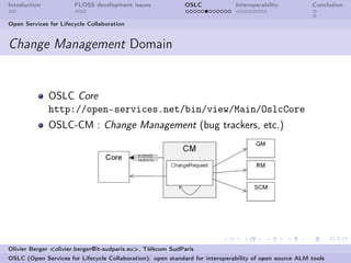 OSLC (Open Services for Lifecycle Collaboration): open standard for interoperability of open ...