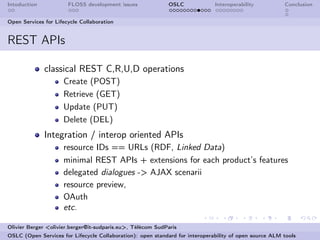 OSLC (Open Services for Lifecycle Collaboration): open standard for ...