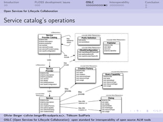 OSLC (Open Services for Lifecycle Collaboration): open standard for interoperability of open ...