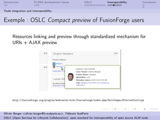 OSLC (Open Services for Lifecycle Collaboration): open standard for ...