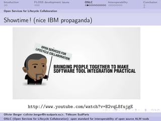 OSLC (Open Services for Lifecycle Collaboration): open standard for interoperability of open ...