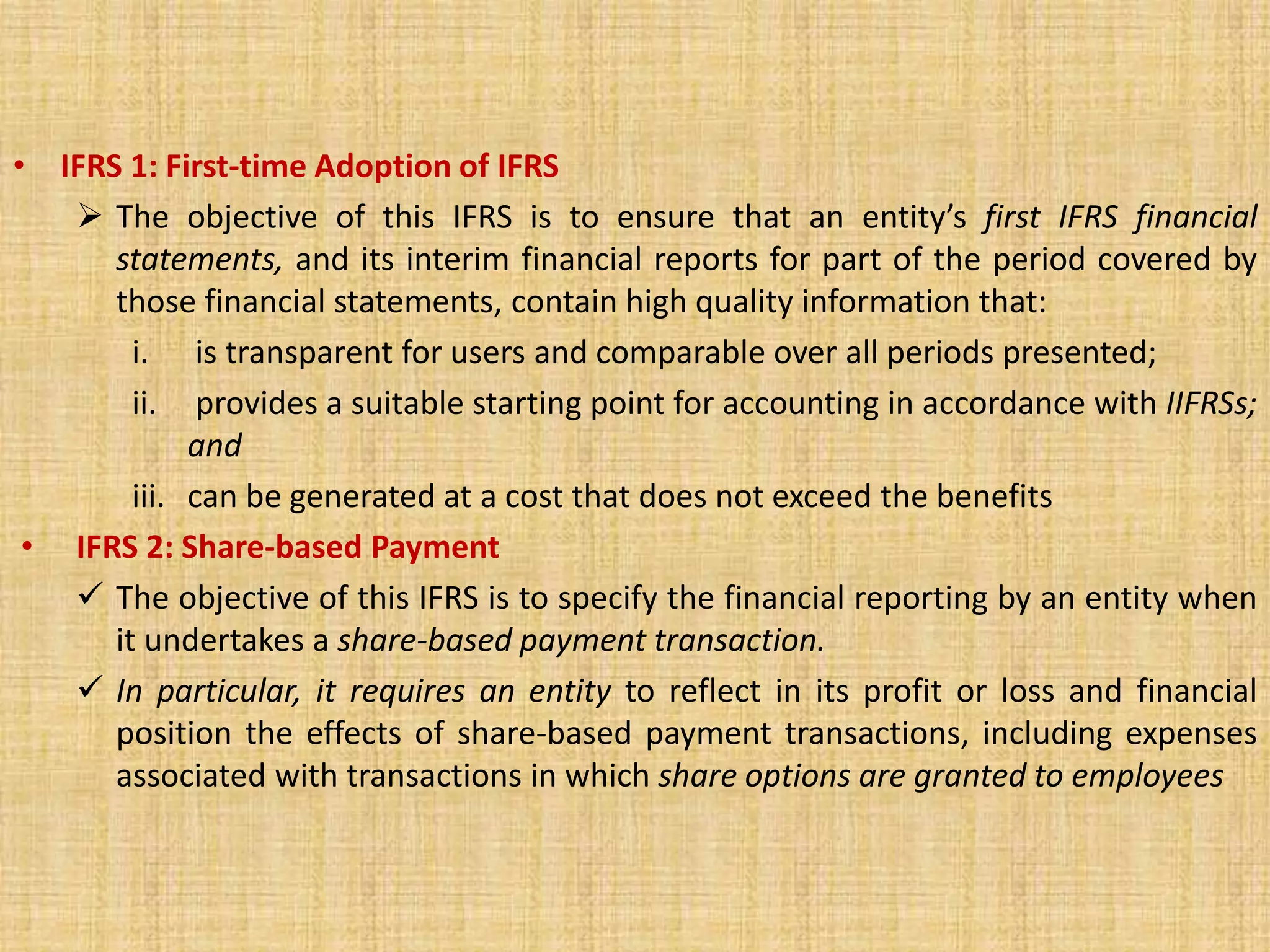 Presentation-IFRS.pptx | Stocks and Bonds | Personal Investing
