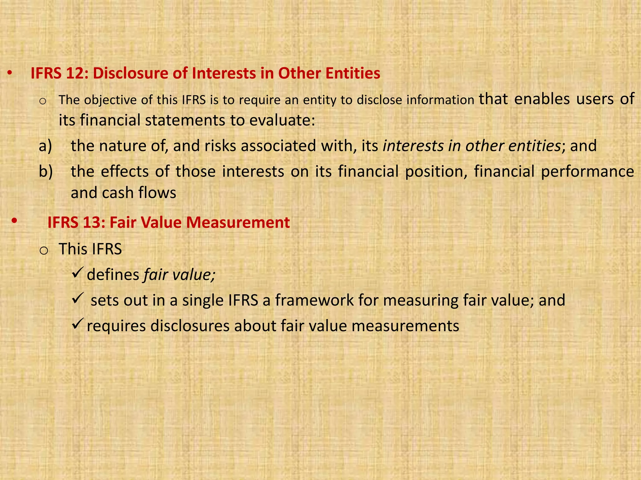 Presentation-IFRS.pptx | Stocks and Bonds | Personal Investing